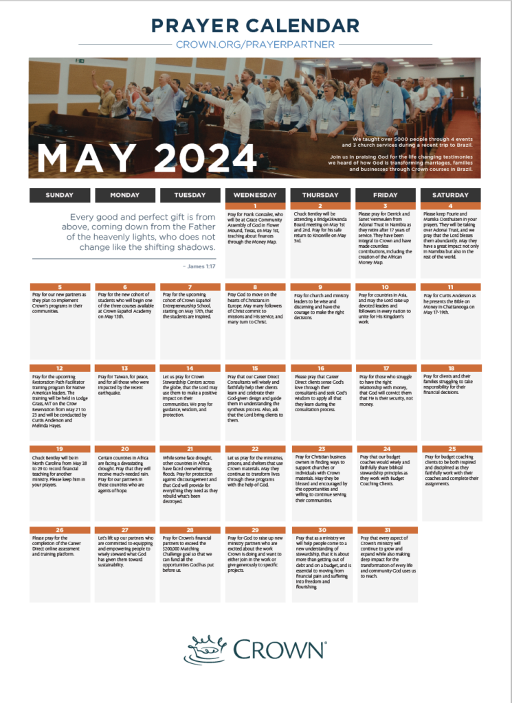 Crown Prayer Partners | Crown Financial Ministries